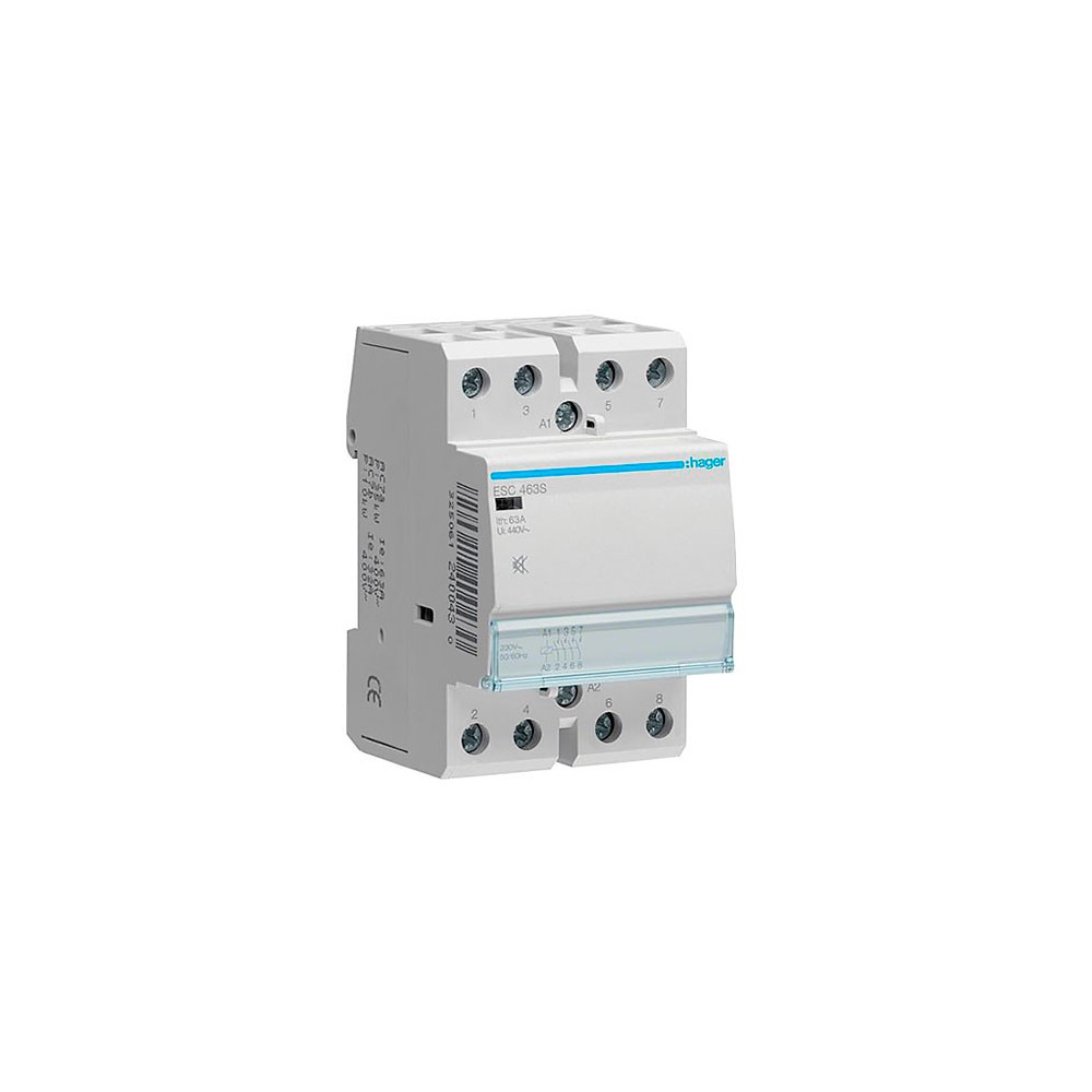 Contactor Eléctrico Hager 63A, 230V - Modular y Confiable