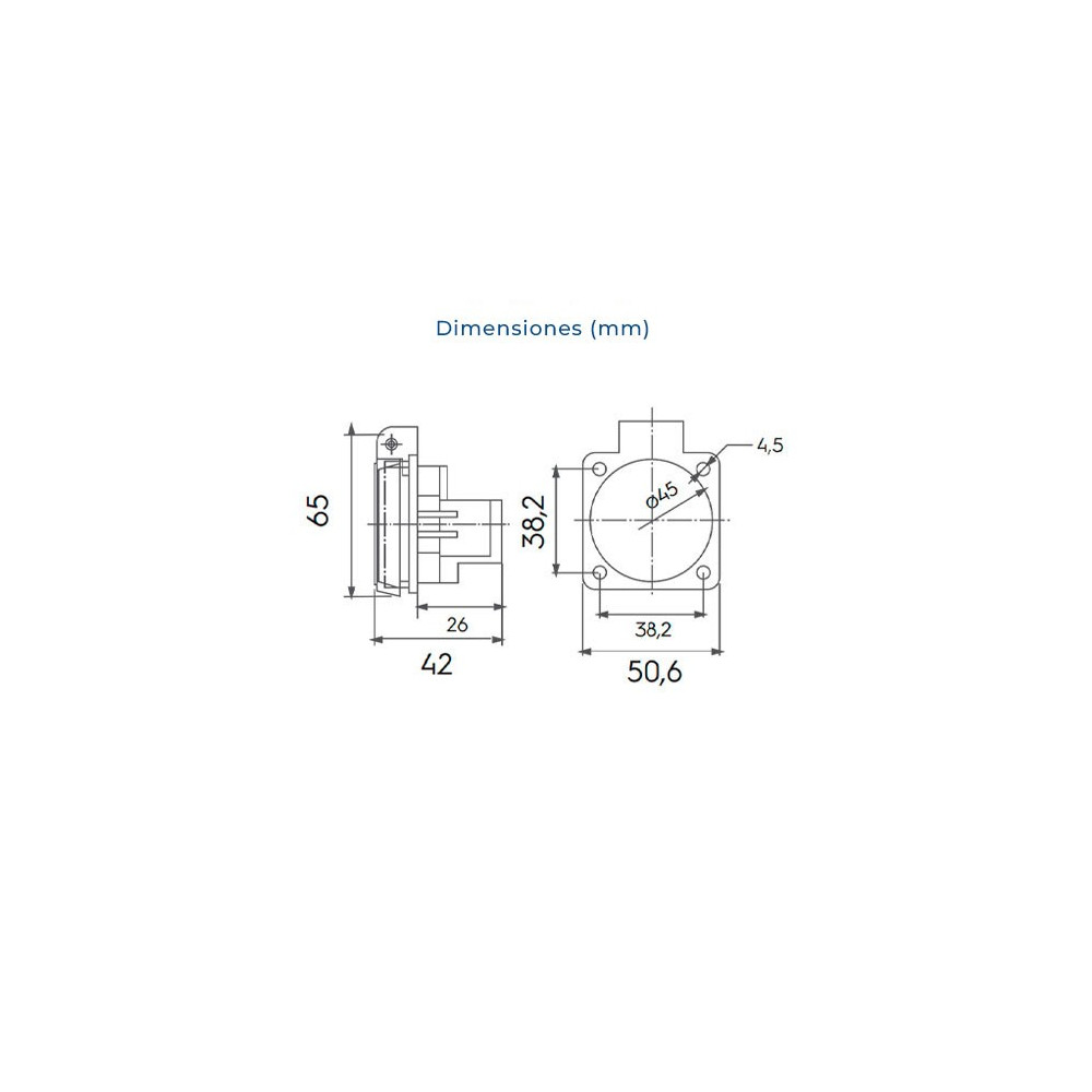 Base Schuko empotrada 16A IP44 | Conexión segura y resistente