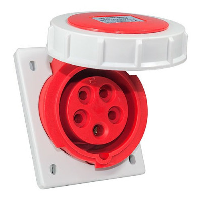 Base Cetac 3P+N+T empotrable 16A IP67 para entornos industriales