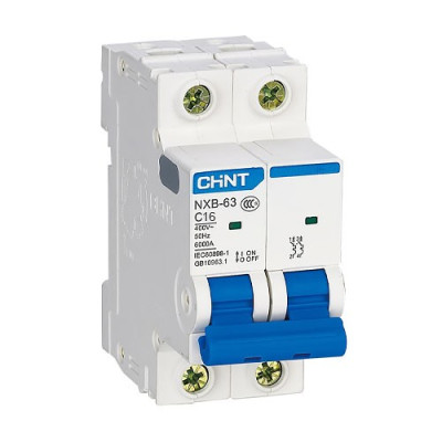 Interruptor Magnetotérmico 2 Polos 16A CHINT, Alta Seguridad