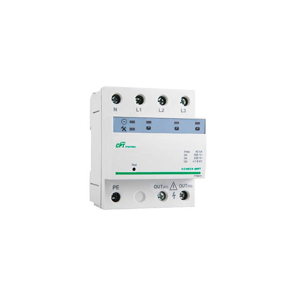 CIRPROTEC 4P, 40kA - Protector Sobretensiones Eficaz