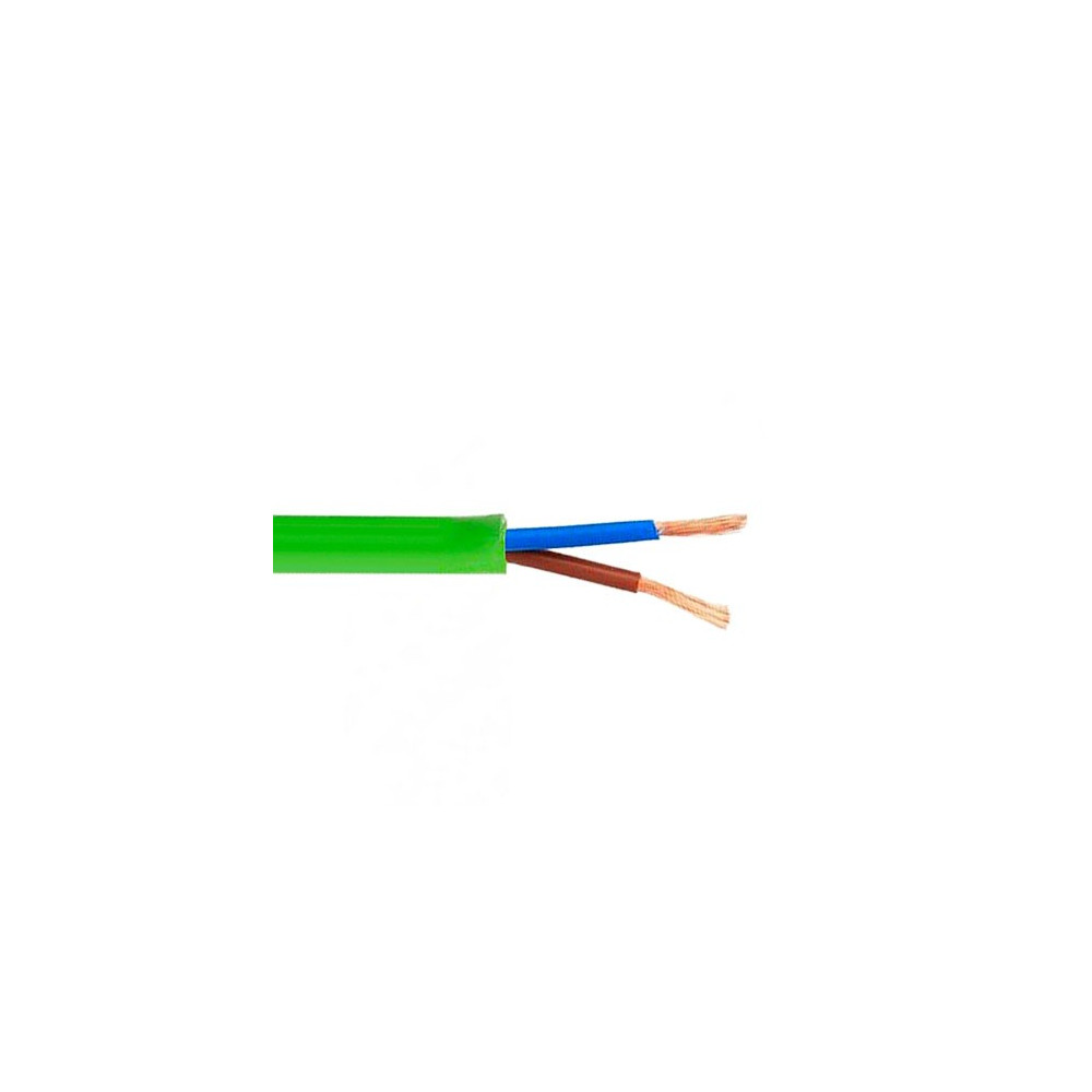 Cable manguera 2x1,5 mm2 libre de halógenos verde